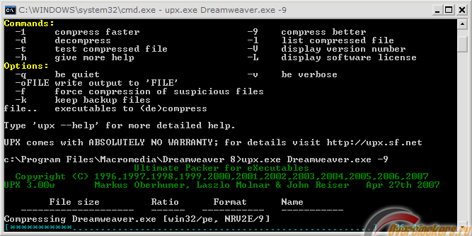 UPX 3.02 - кросс-платформенный упаковщик для исполняемых файлов