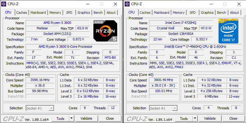 Мои впечатления от смены Core i7-4960hq (2013) на Ryzen 5 3600 (2019 ...